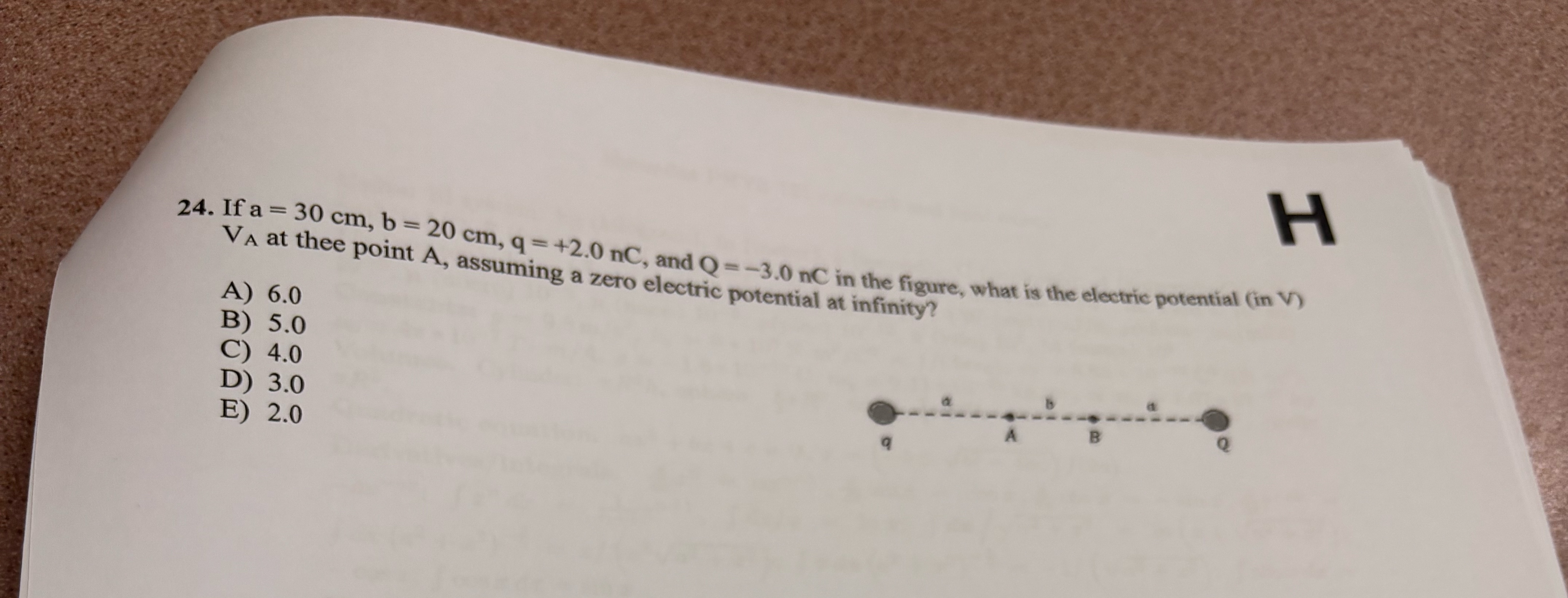 Solved A) 6.0B) 5.0C) 4.0D) 3.0E) 2.0 | Chegg.com