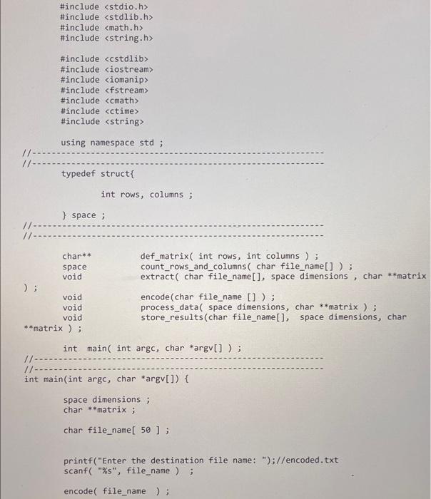 Solved can someone please format this from C to C++ must | Chegg.com