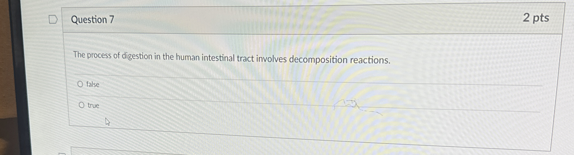 Solved Question 72 ﻿ptsThe process of digestion in the human | Chegg.com