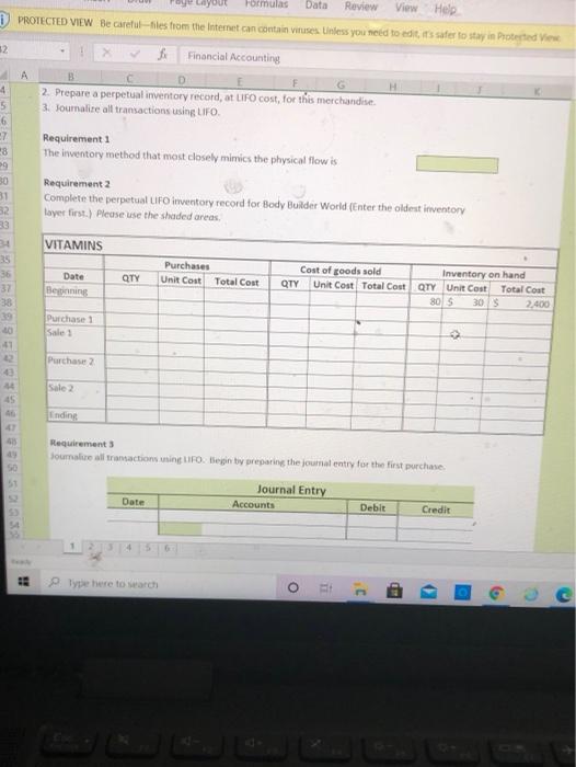 Solved Financial Accounting Problem 1 Students: Please fill | Chegg.com