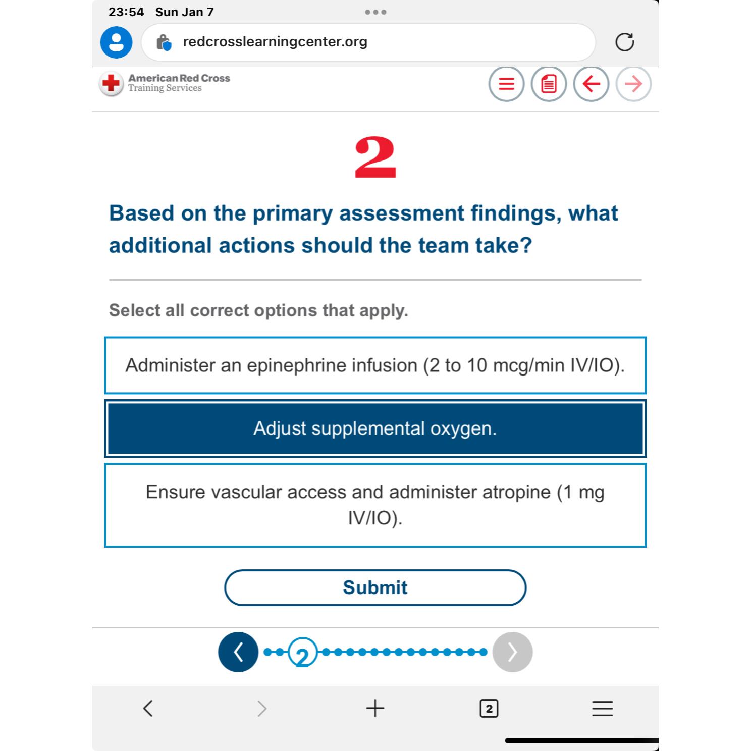 Solved 23:54 ﻿Sun Jan 7redcrosslearningcenter.orgAmerican | Chegg.com