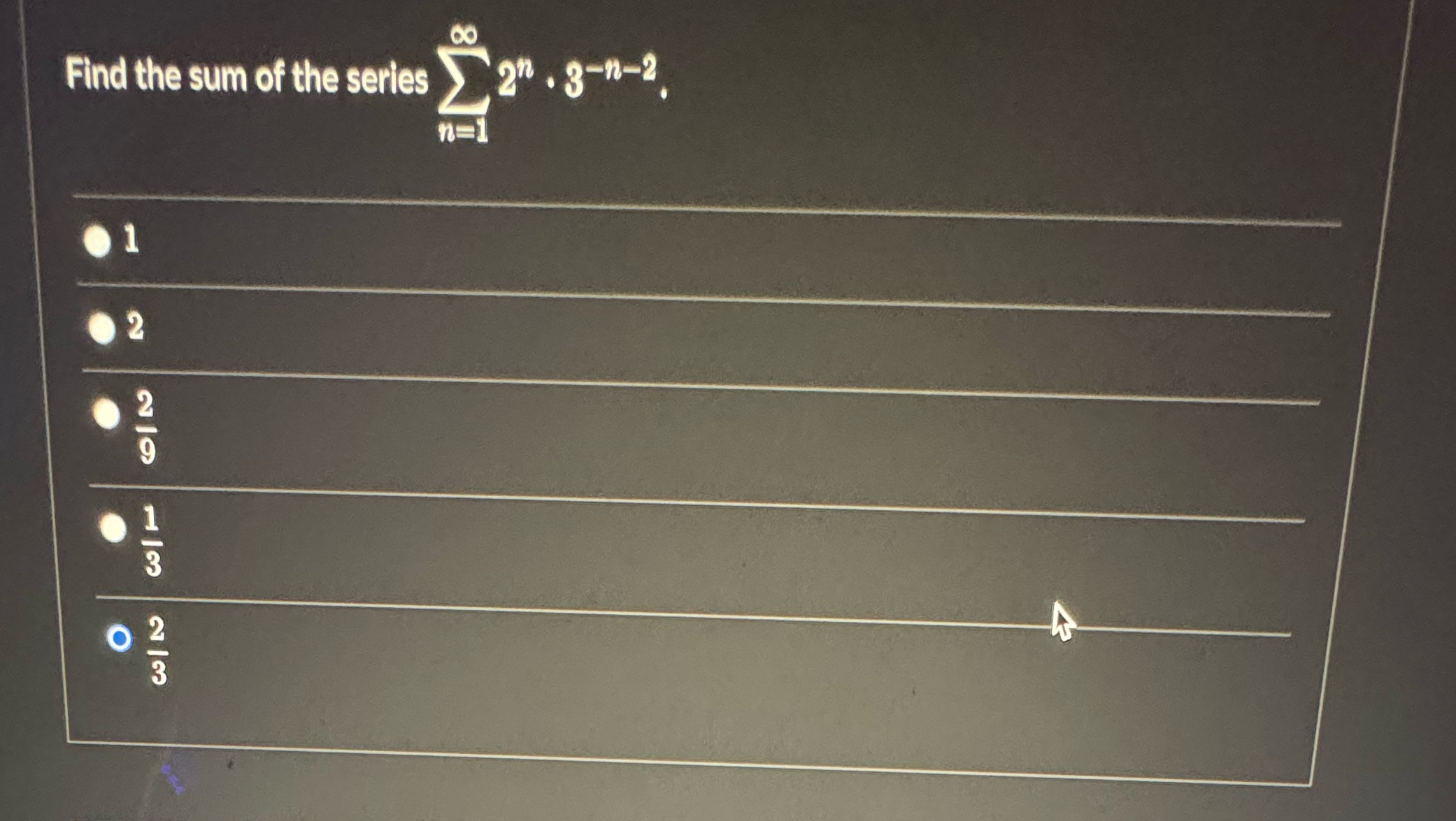 Solved Find the sum of the series | Chegg.com