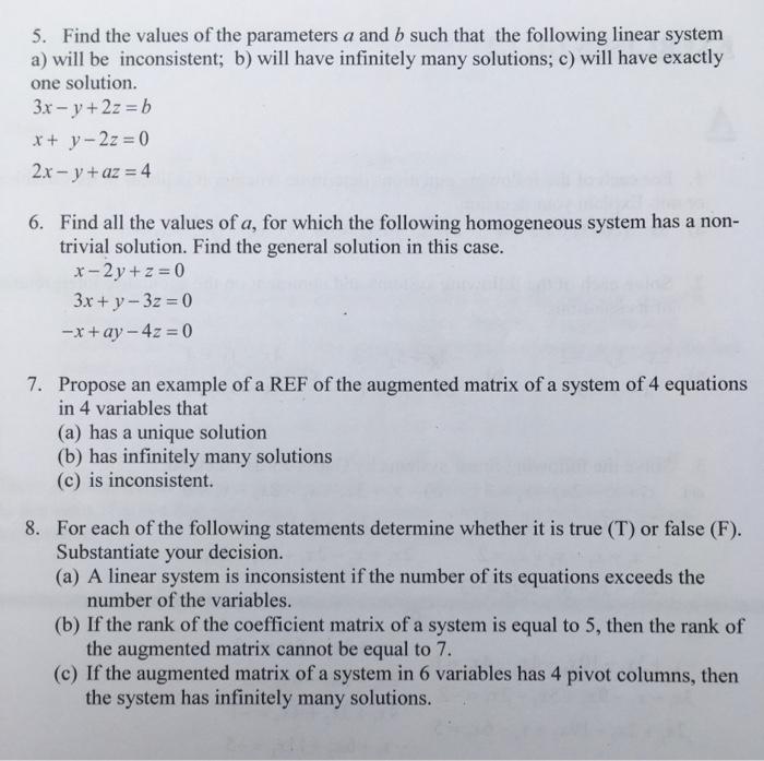 Solved 5. Find the values of the parameters a and b such | Chegg.com