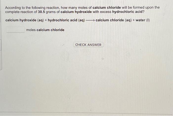 Solved According to the following reaction, how many moles | Chegg.com