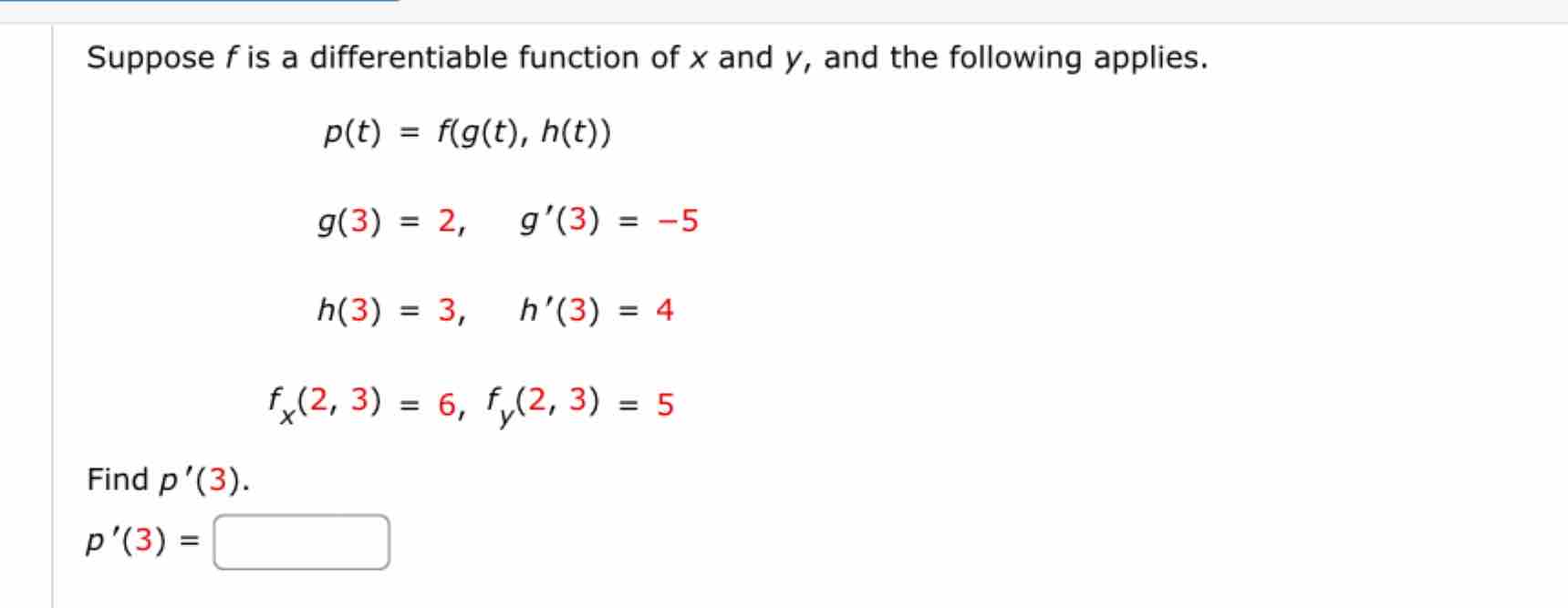 Solved Suppose f ﻿is a differentiable function of x ﻿and y, | Chegg.com