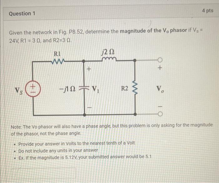 Solved Given the network in Fig. P8.52, determine the | Chegg.com