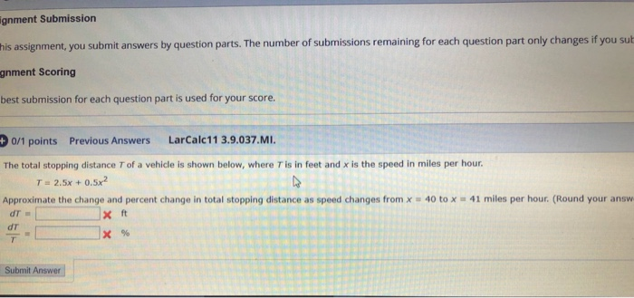 Solved ignment Submission his assignment, you submit answers | Chegg.com
