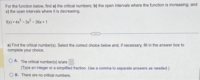 Solved List the intervals on which the function is | Chegg.com