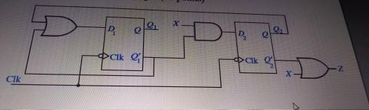 Solved 4. Consider the following clocked synchronous | Chegg.com