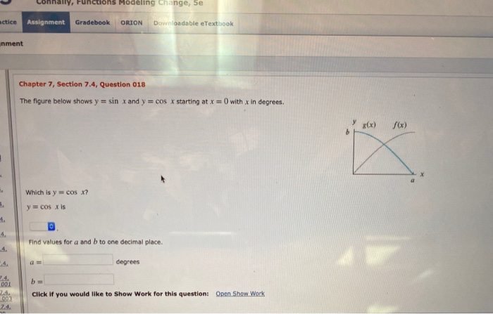 Solved Connally, Functions Modeling Change, 5e actice | Chegg.com