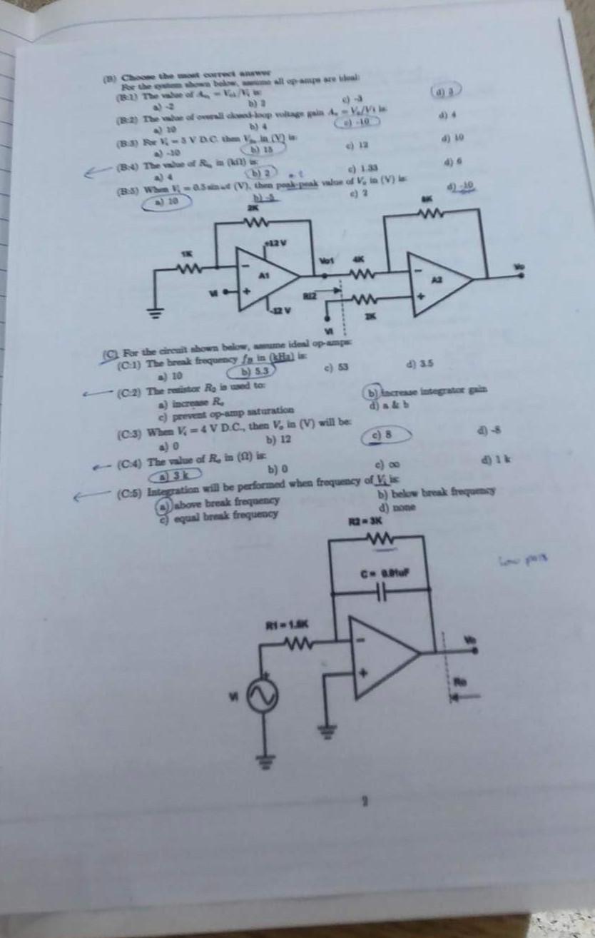 Solved c) → ( a) 3) d) 4 (e) 10 d) 10 c) 12 (B.2) The valoe | Chegg.com