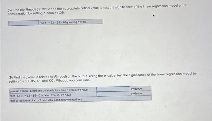 Solved Using the following JMP output of regression | Chegg.com