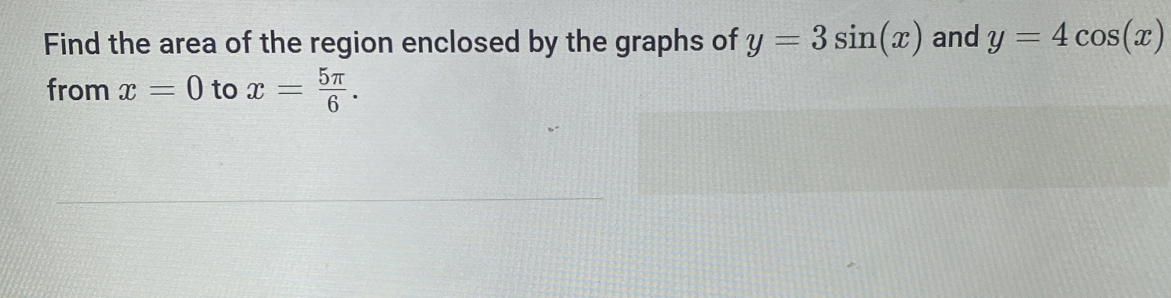 Solved Find the area of the region enclosed by the graphs of | Chegg.com