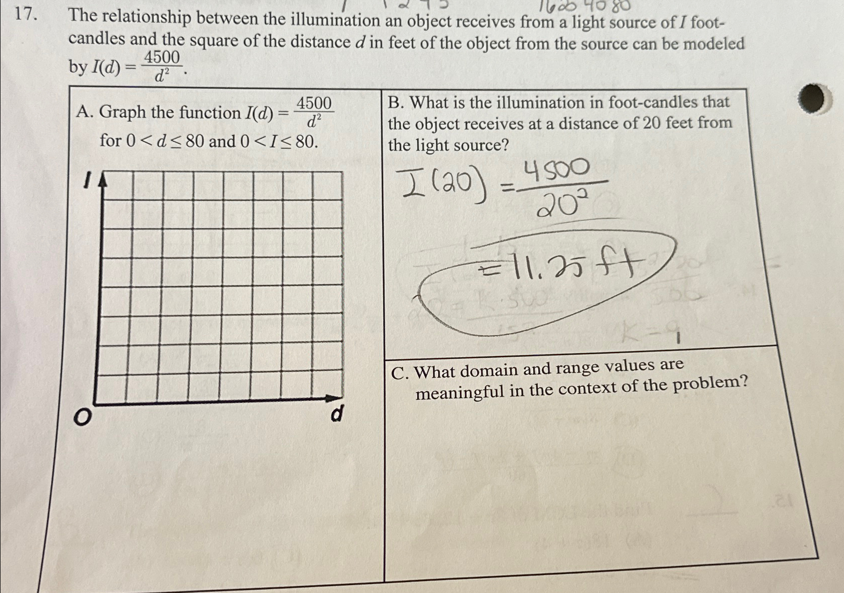 Solved The relationship between the illumination an object | Chegg.com