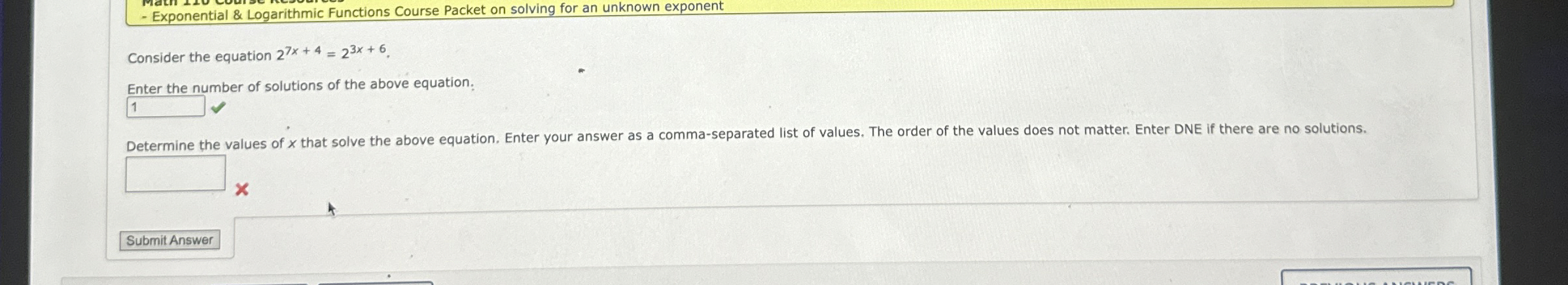 Solved Exponential & Logarithmic Functions Course Packet on | Chegg.com