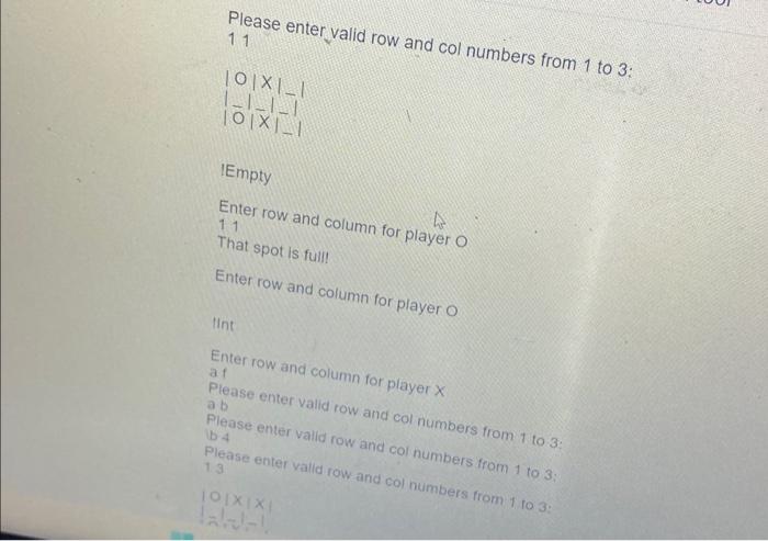 Solved - You will develop your code in a program called Tic | Chegg.com