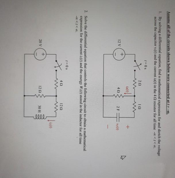 Solved Assume all of the circuits shown below were connected | Chegg.com