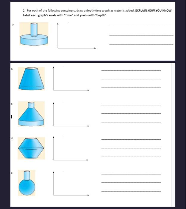 Solved 2. For each of the following containers, draw a | Chegg.com