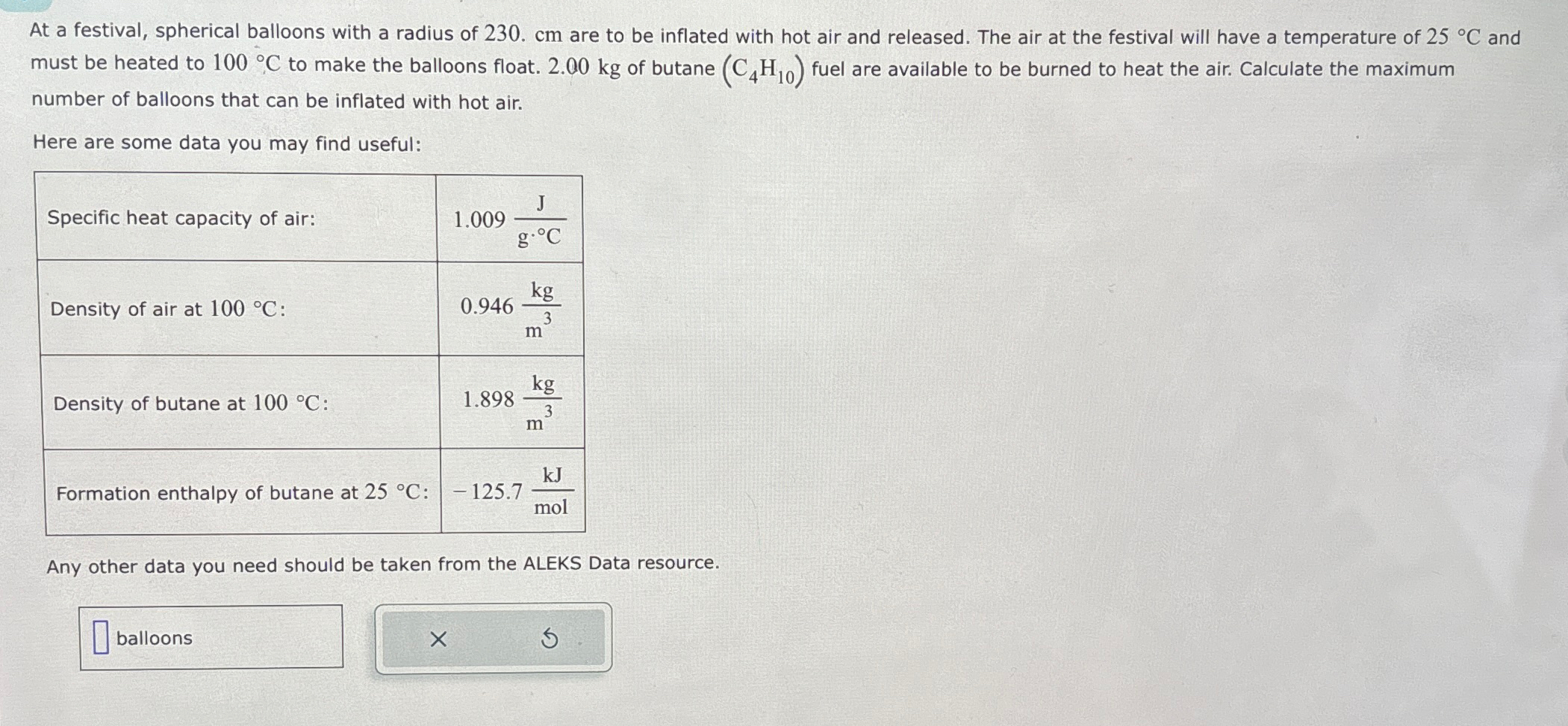 Solved At a festival, spherical balloons with a radius of | Chegg.com