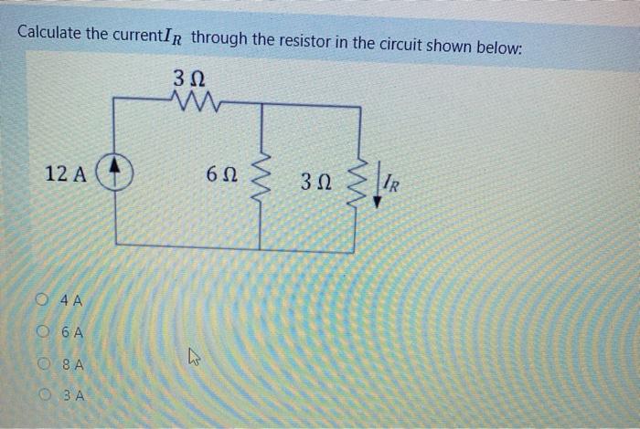Solved Calculate the current IR through the resistor in the | Chegg.com