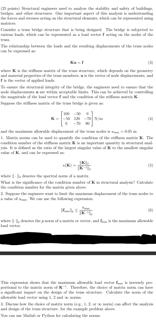 Solved Structural engineers need to analyze the stability | Chegg.com