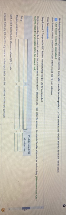 Solved i Data Table X Activity Setup Cost Allocation Base | Chegg.com