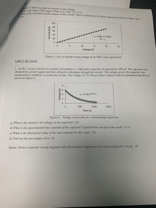 Solved D shows a graph of current versus voltage. at is the | Chegg.com