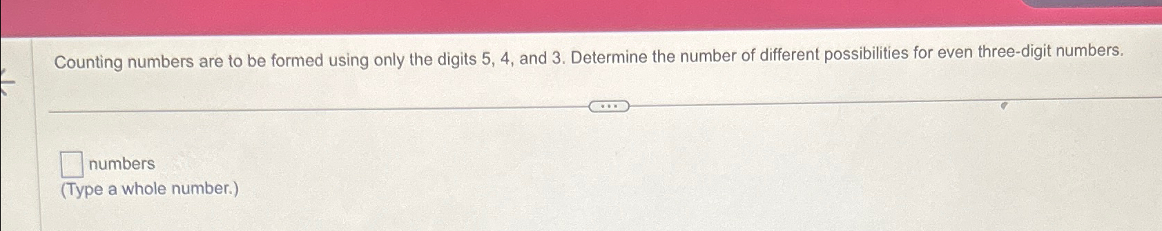 Solved Counting numbers are to be formed using only the | Chegg.com