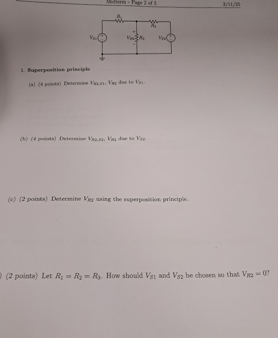 Solved Midterm - ﻿Page 2 ﻿of 5311?25Superposition | Chegg.com