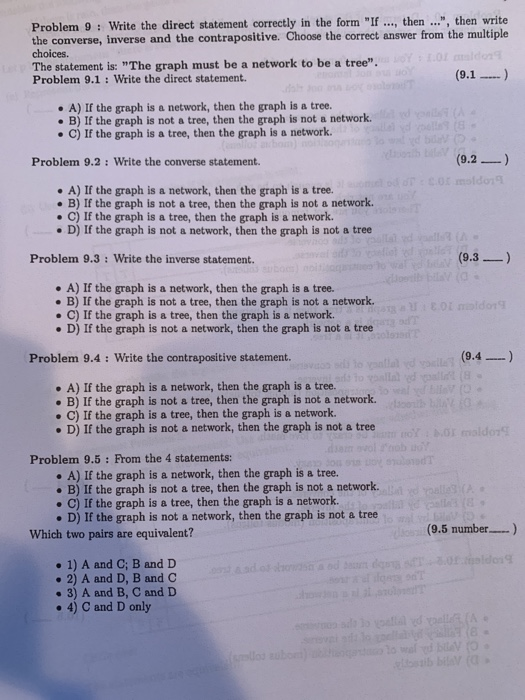 Solved Problem 9 : Write the direct statement correctly in | Chegg.com