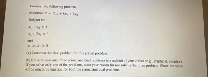 Solved Consider the following problem. Maximize | Chegg.com