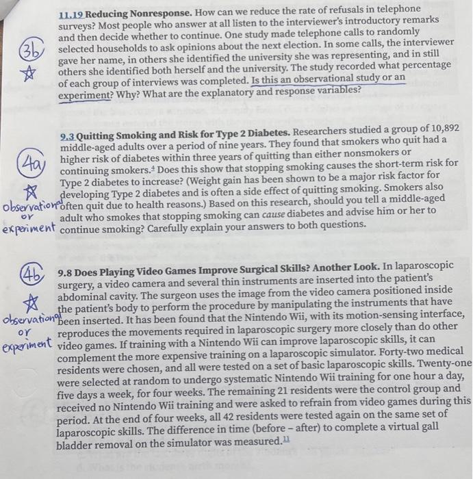 Solved 11.19 Reducing Nonresponse. How can we reduce the | Chegg.com