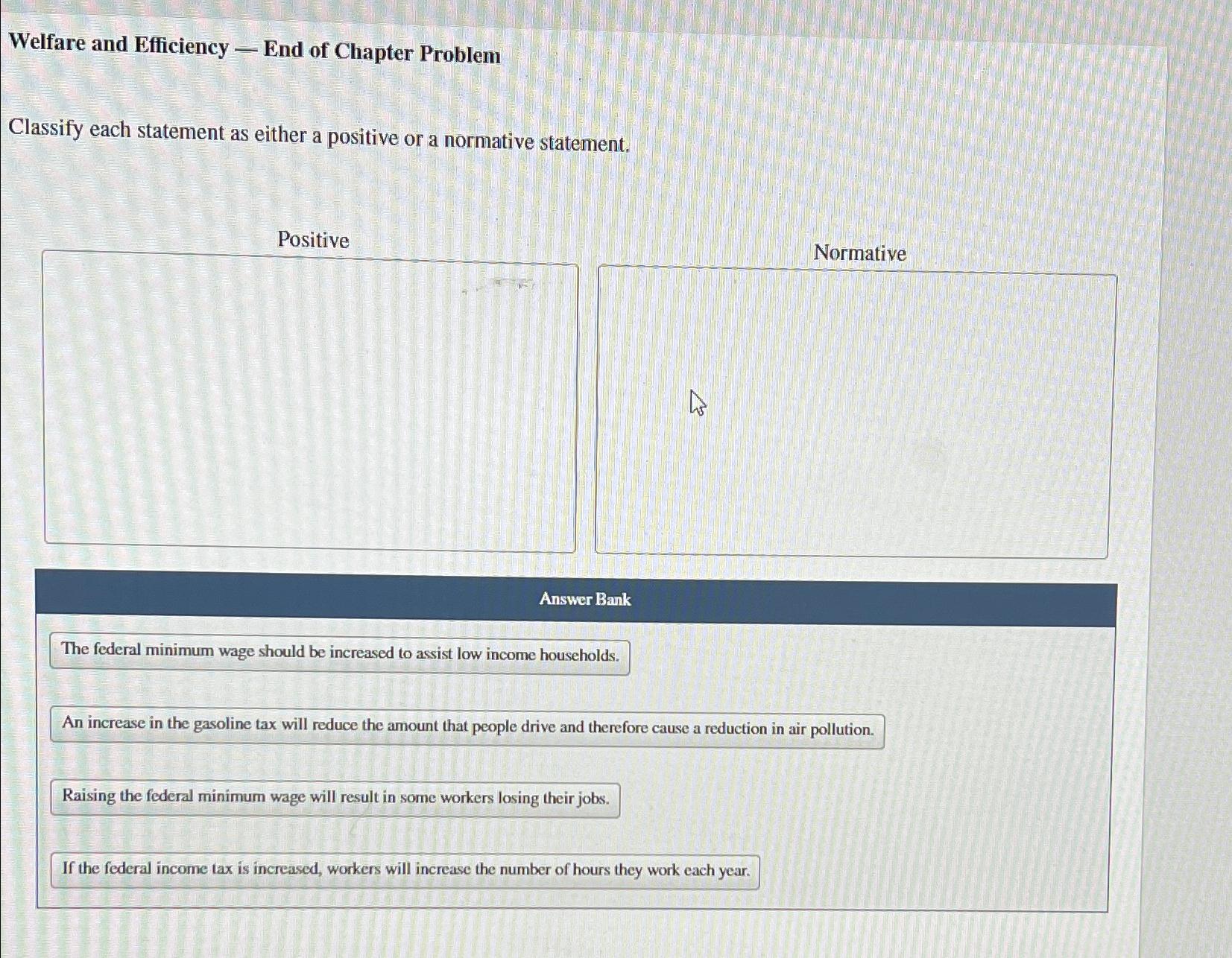 Solved Welfare and Efficiency — ﻿End of Chapter | Chegg.com