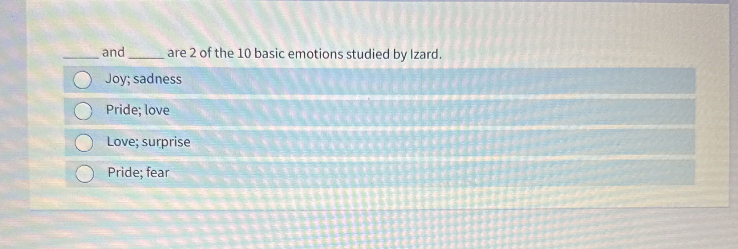 High Quality SOLUTION q, ﻿and q, ﻿are 2 ﻿of the 10 ﻿basic emotions studied | Chegg.com