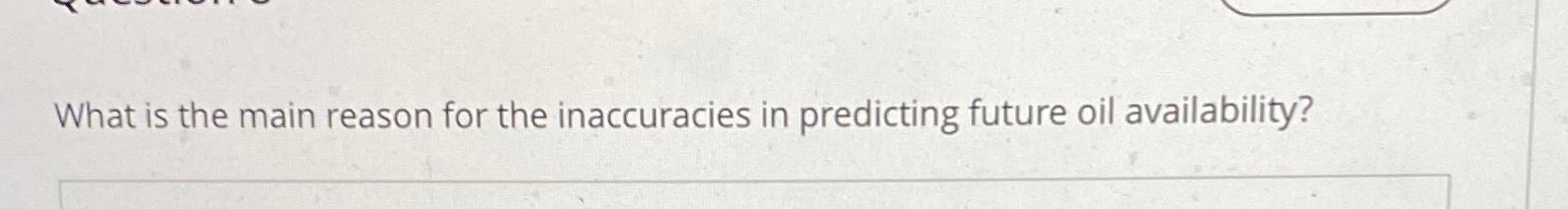 Solved What is the main reason for the inaccuracies in | Chegg.com