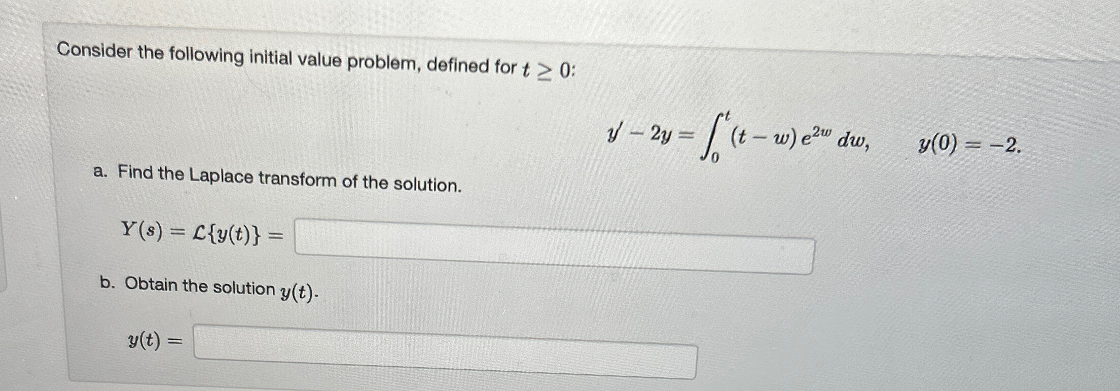 Solved Consider the following initial value problem, defined | Chegg.com