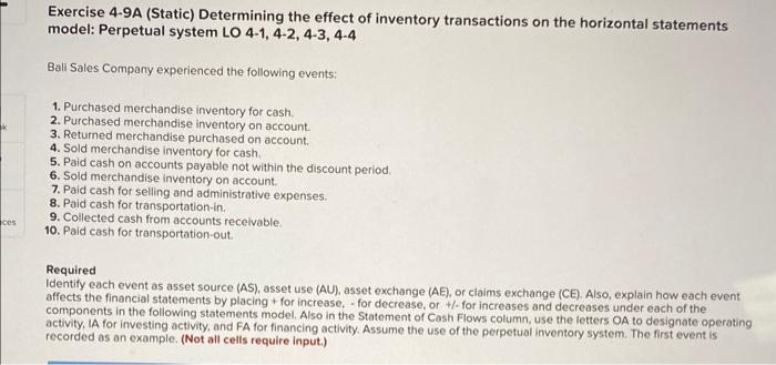 Problem 4-26A (Static) Comprehensive cycle problem: | Chegg.com