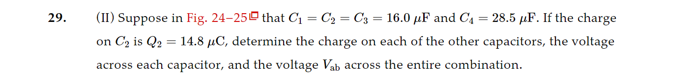 Solved (II) ﻿Suppose in Fig. 24-25 ﻿that C1=C2=C3=16.0μF | Chegg.com