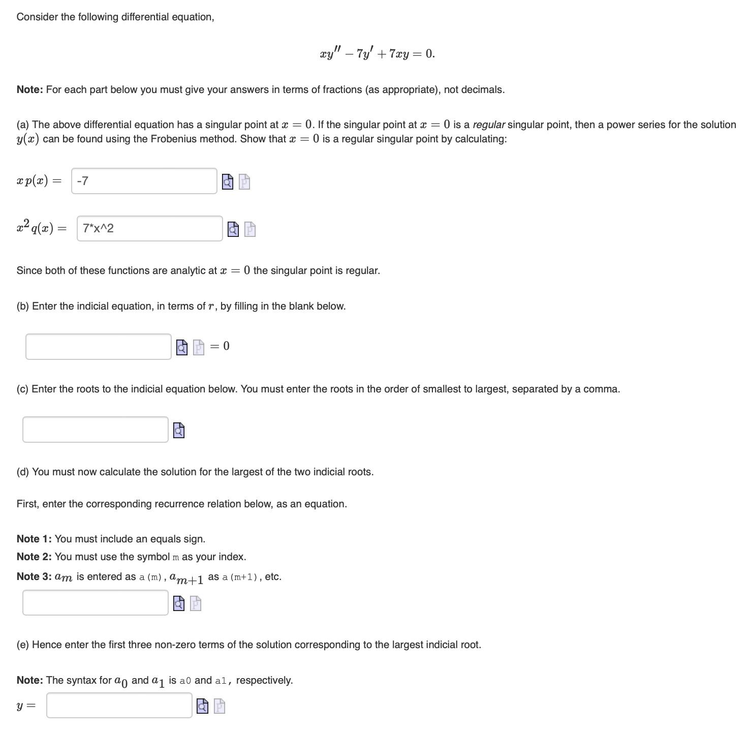 Solved Consider the following differential | Chegg.com