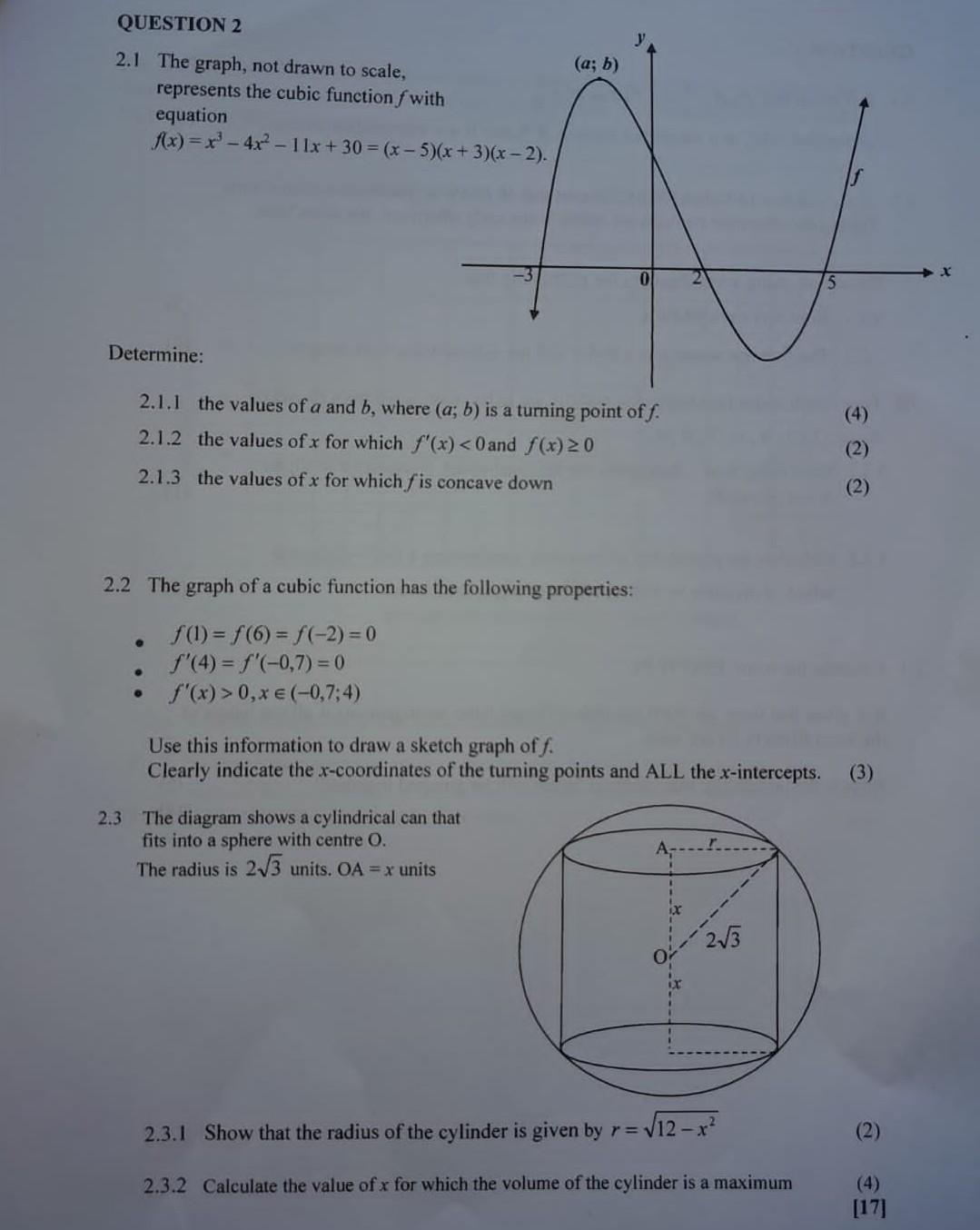 2.1 The graph, not drawn to scale, represents the | Chegg.com