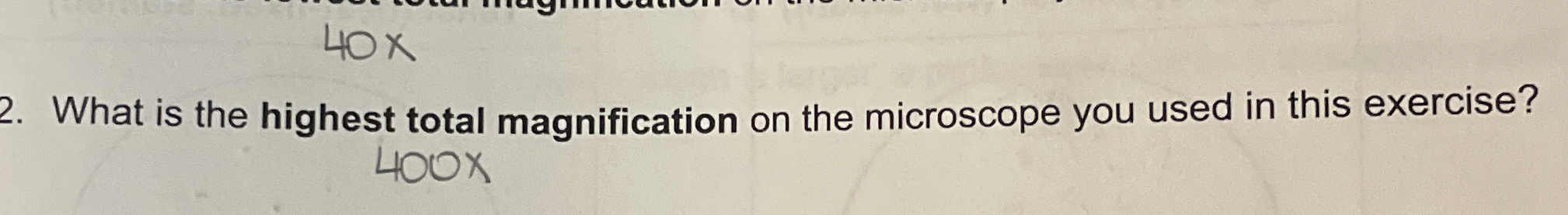 Solved What is the highest total magnification on the | Chegg.com