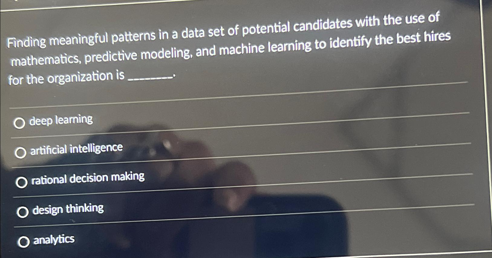 Solved Finding meaningful patterns in a data set of | Chegg.com