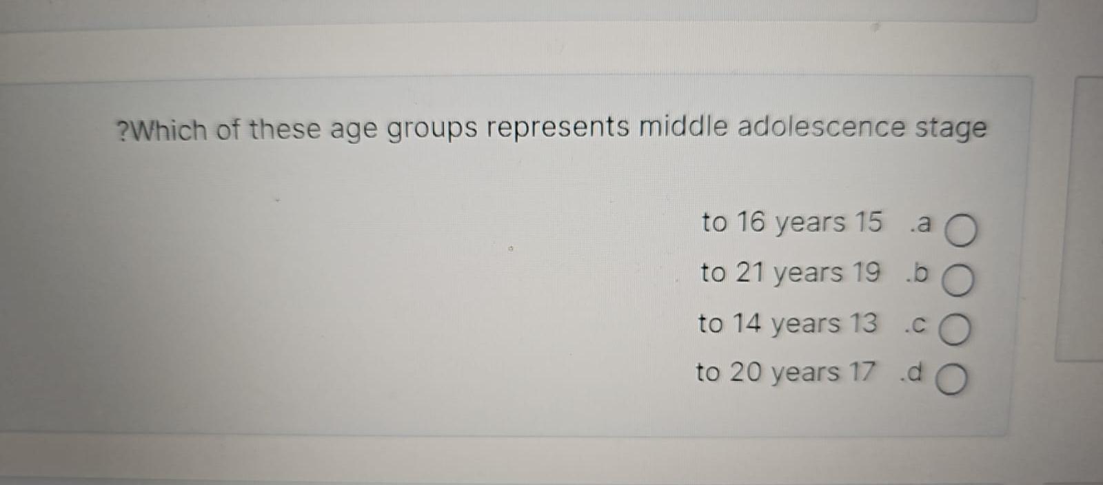 Solved ?Which of these age groups represents middle | Chegg.com