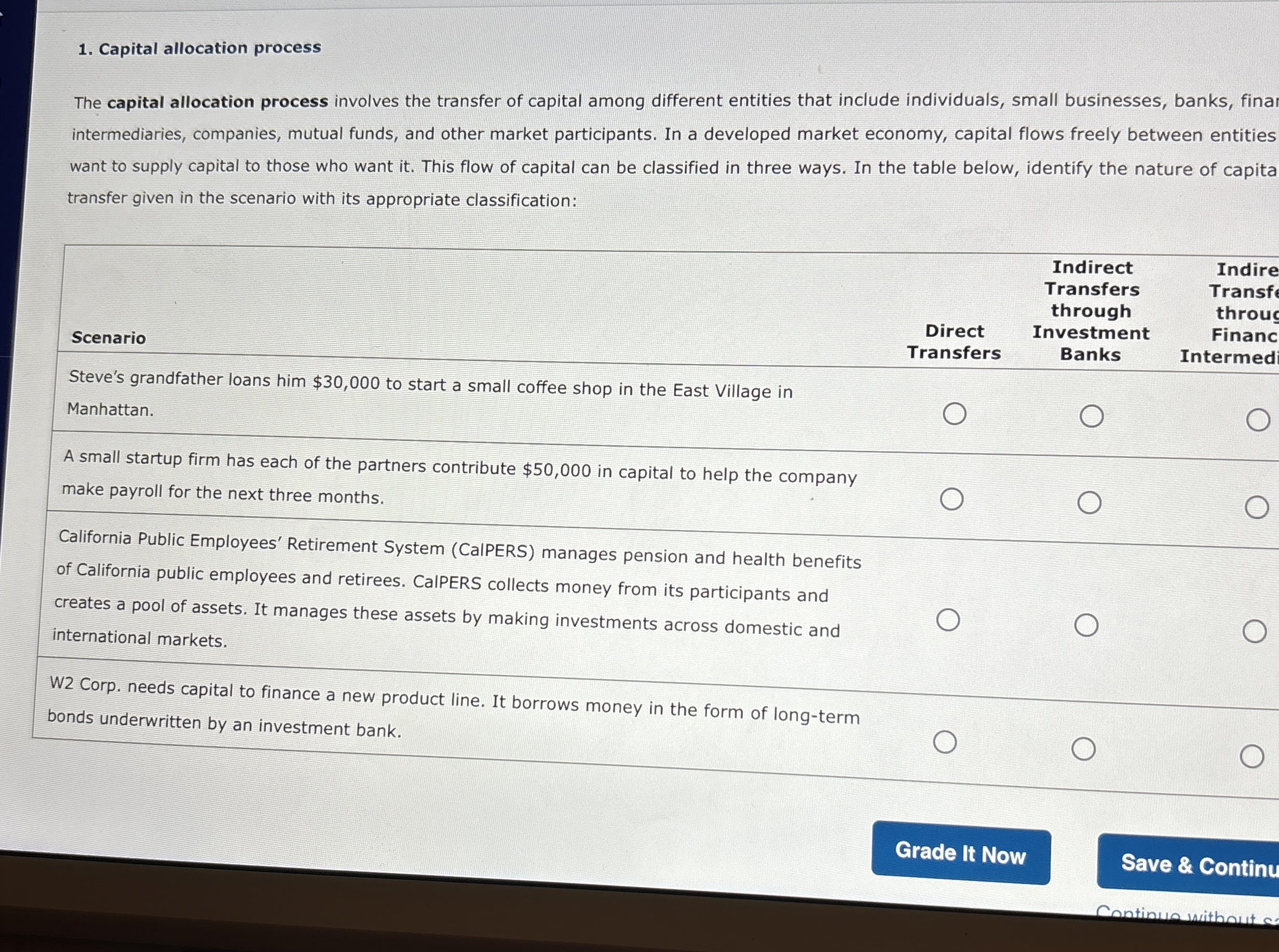 Solved Capital allocation processThe capital allocation | Chegg.com