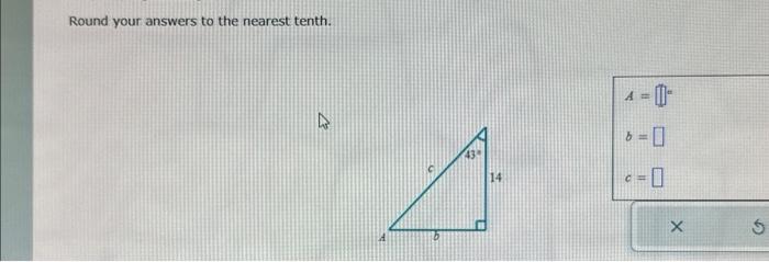 Solved Round your answers to the nearest tenth. | Chegg.com