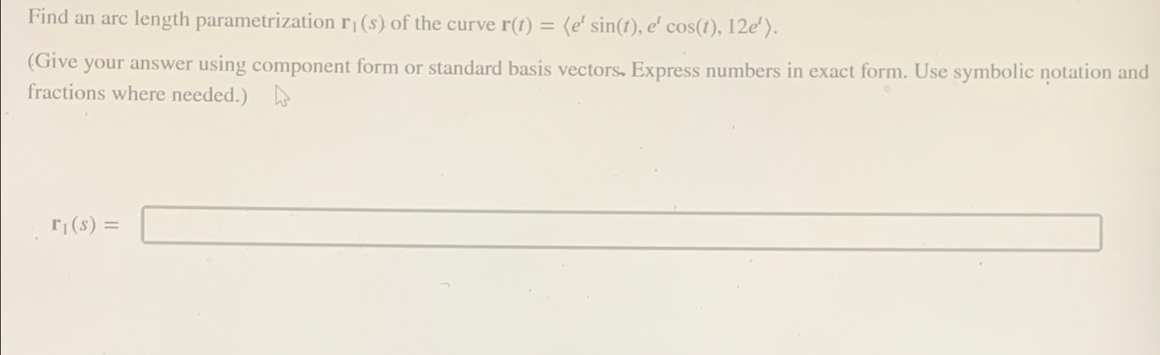 Solved Find an arc length parametrization r_(1)(s) of the | Chegg.com