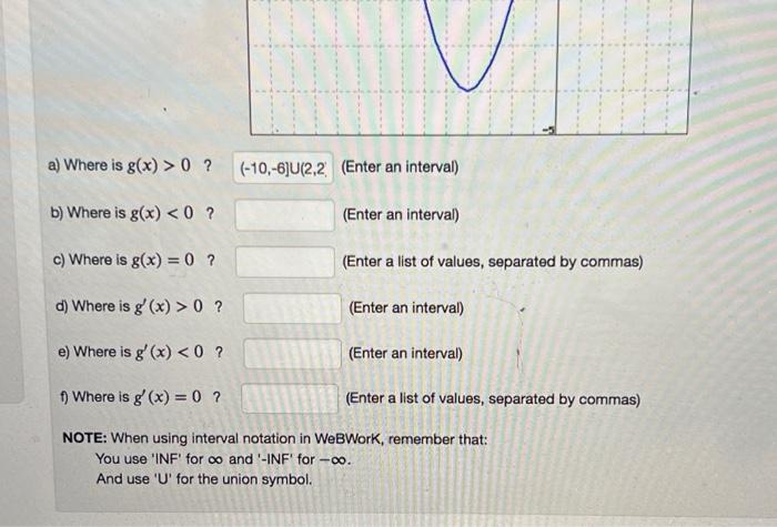 Solved (1 point) Using the graph of g(x) below. answer the | Chegg.com