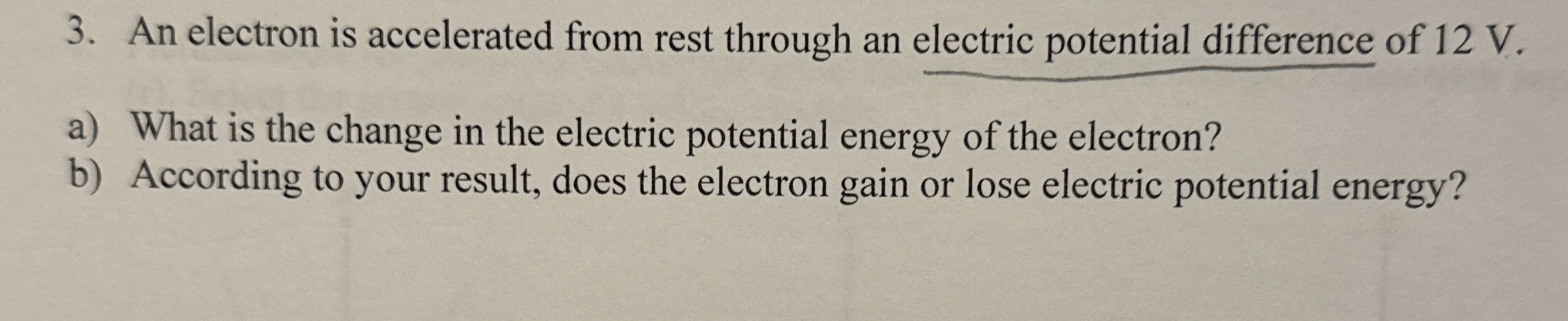 Solved An electron is accelerated from rest through an | Chegg.com