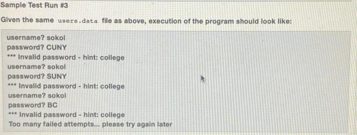Solved Implement the following class name Authenticator: | Chegg.com