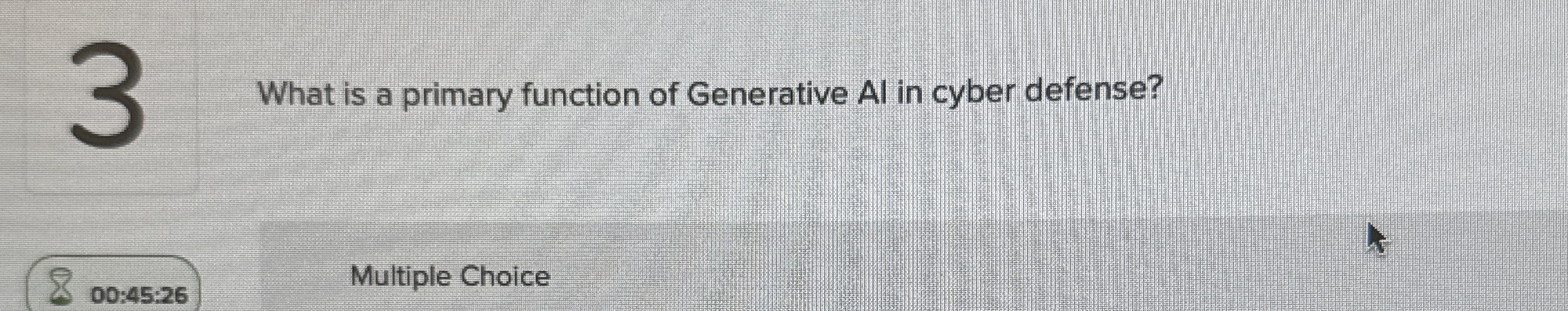 Solved 3What is a primary function of Generative Al in cyber | Chegg.com